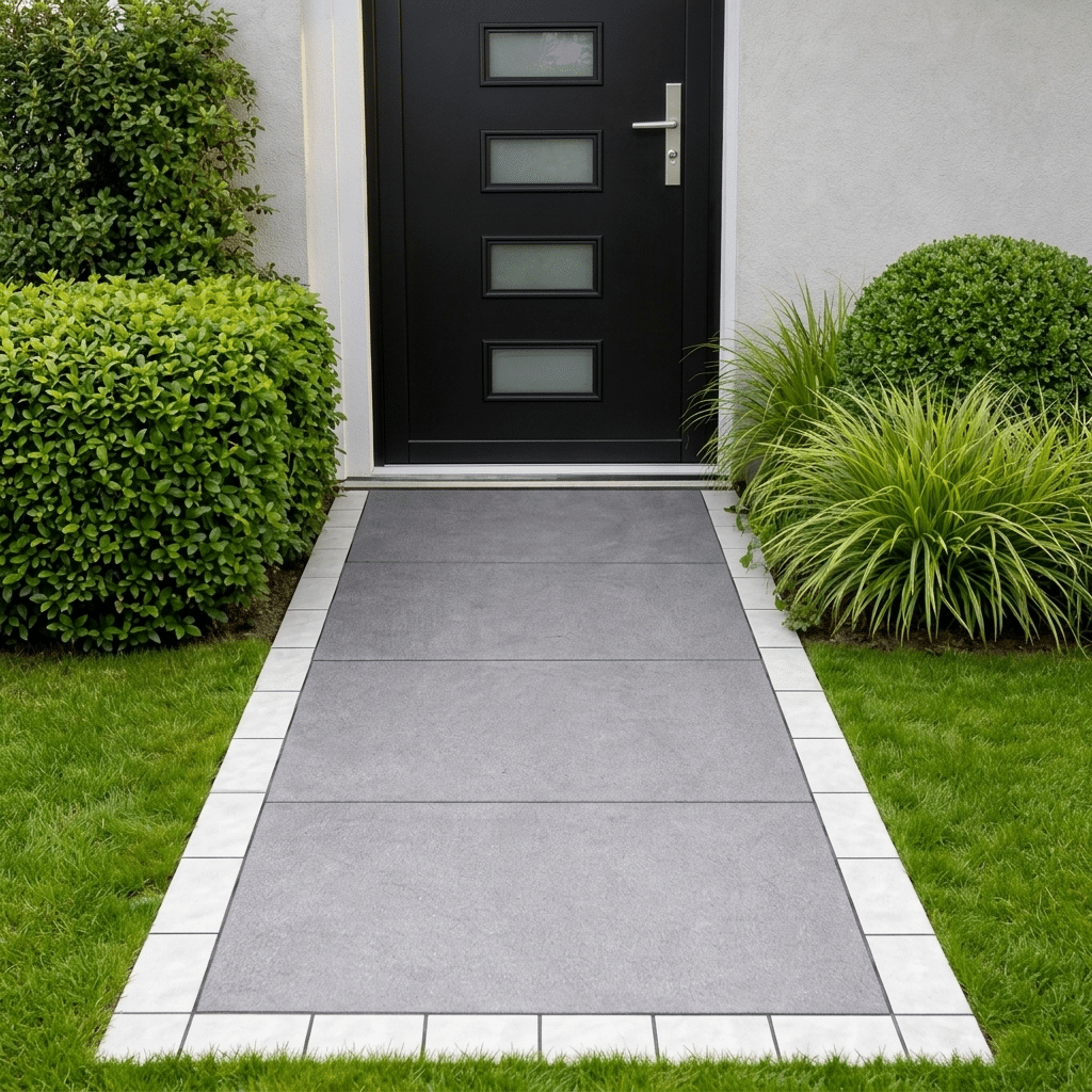 Quartz White Outdoor Porcelain Cobble Setts - 100mm x 200mm x 20mm ...