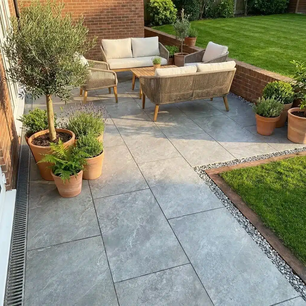 Himalayan Grey Porcelain Paving Sample | Natural Paving Store