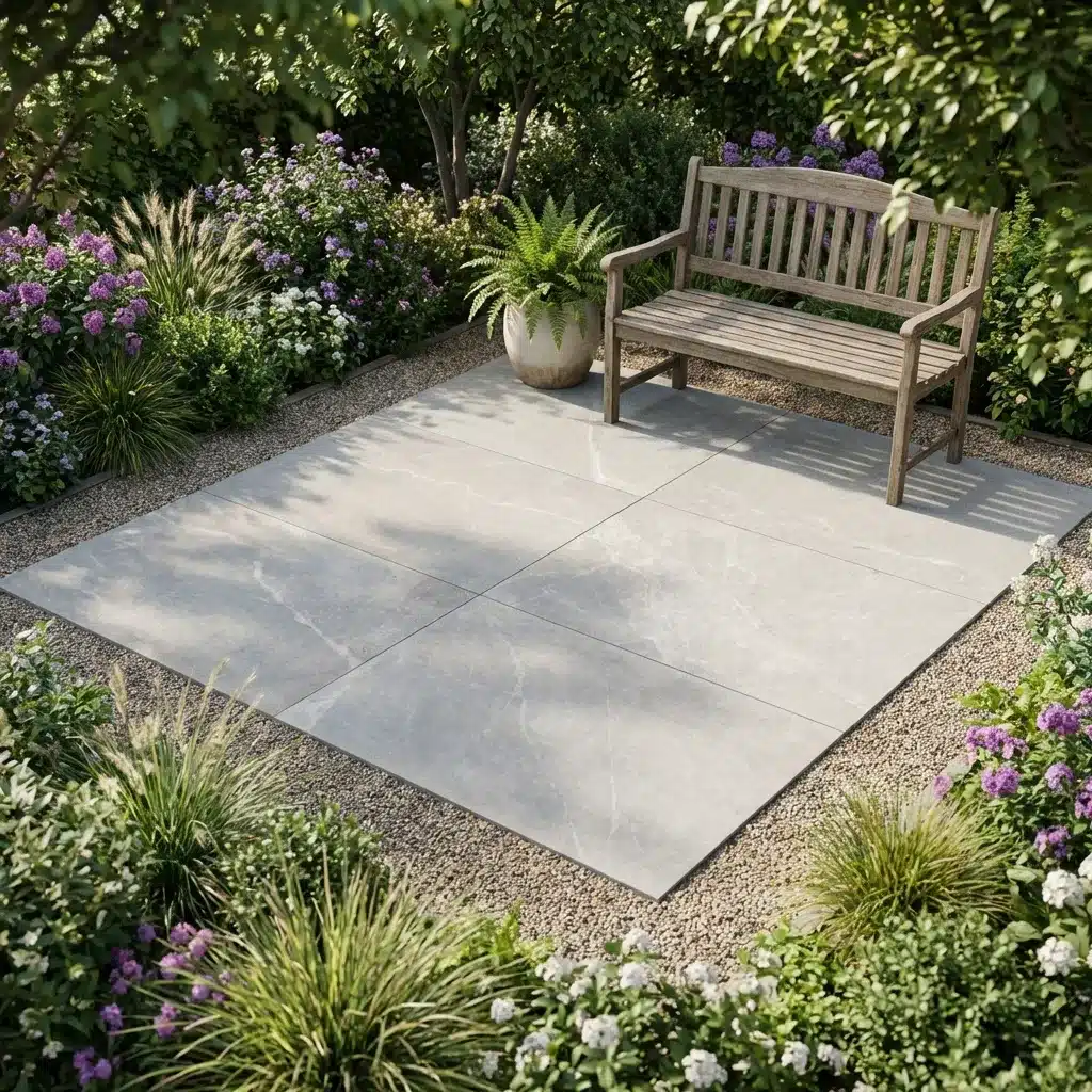 Bodo White Outdoor Porcelain Paving Tiles- 600mm x 900mm x 20mm ...