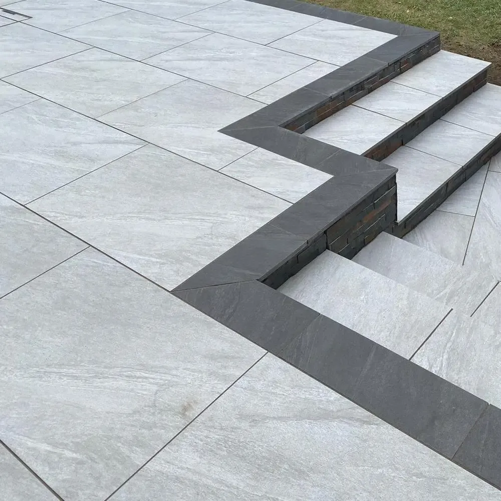 Black Anthracite Porcelain Paving Edging Planks - 900mm x 150mm - 1 Sqm ...