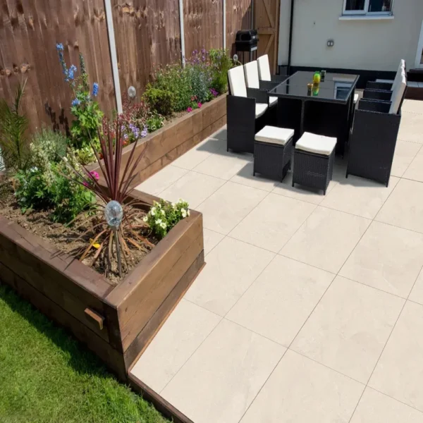 Getafe Beige Outdoor Porcelain Paving Tiles - 600mm x 900mm x 20mm ...