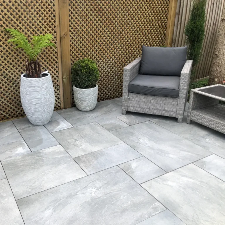 County Crema Outdoor Porcelain Paving Tiles - 600mm x 900mm x 20mm
