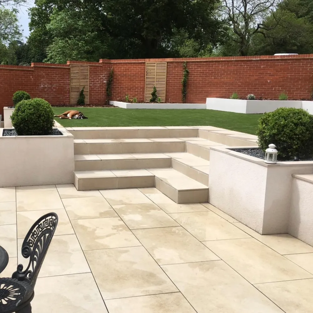 HS Beige Outdoor Porcelain Paving Tiles - 600mm x 900mm x 20mm