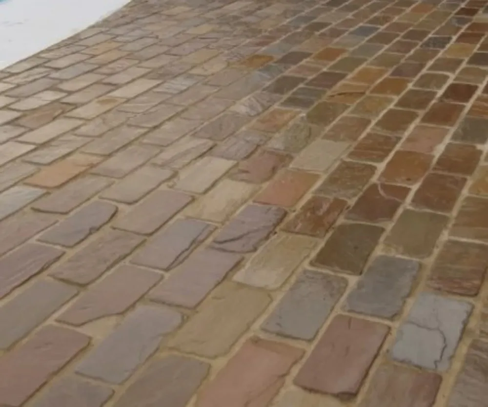 Autumn Brown Sandstone Cobble Setts - 200 x 100 x 40/60mm | Natural Paving